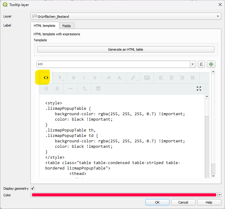 Tooltip-boxes change color of background and text - Lizmap - OSGeo ...